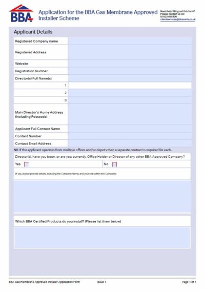 Build Credibility through the BBA Gas Membrane Approved Installer Scheme