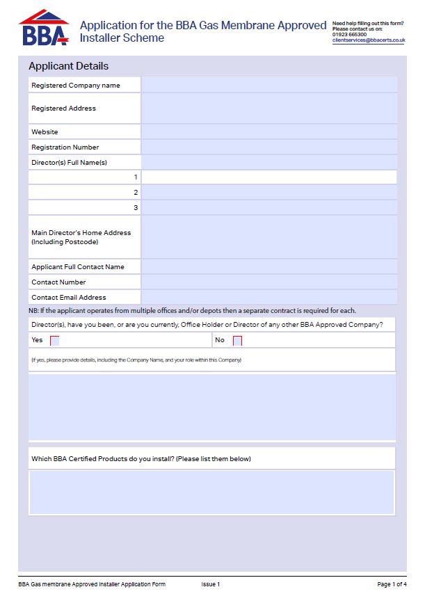 Build Credibility through the BBA Gas Membrane Approved Installer Scheme